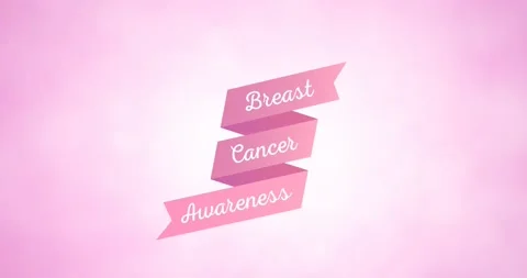Animation of pink breast cancer text app... | Stock Video | Pond5