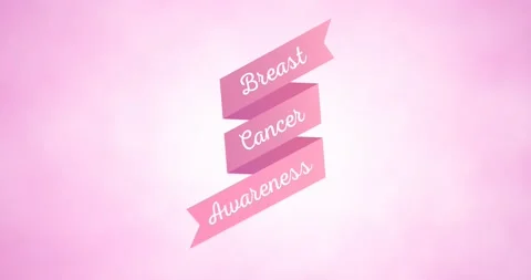 Animation of pink breast cancer text app... | Stock Video | Pond5