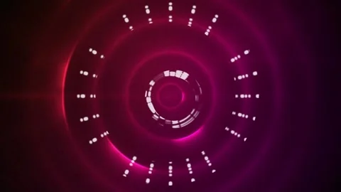 Animation of pink circles moving on seam... | Stock Video | Pond5
