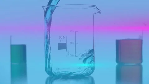 Animation of pink glowing light over lab... | Stock Video | Pond5