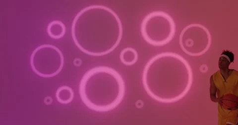 Animation of pink neon pattern and birac... | Stock Video | Pond5