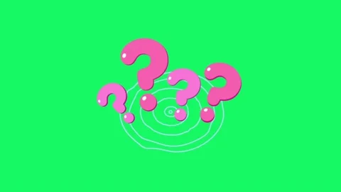 Animation pink question mark symbol isol... | Stock Video | Pond5