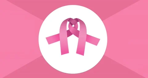 Animation of pink ribbon logo appearing ... | Stock Video | Pond5