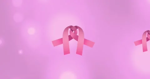 Animation of pink ribbon over pink backg... | Stock Video | Pond5