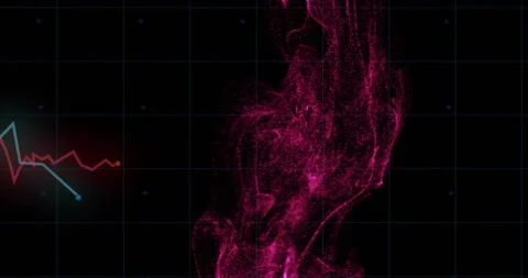 Animation of pink smoke effect with grid... | Stock Video | Pond5