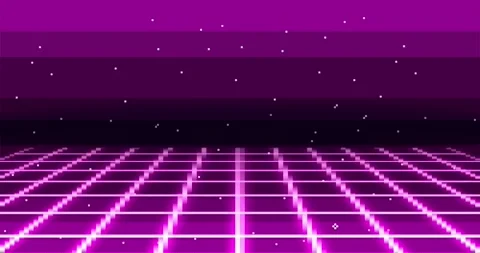 Animation of pixel art 80s Retro sci-Fi ... | Stock Video | Pond5