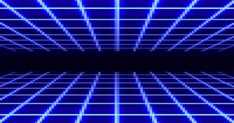 Animation of pixel art 80s Retro sci-Fi ... | Stock Video | Pond5