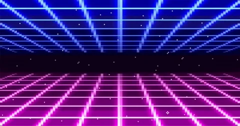 Animation of pixel art 80s Retro sci-Fi ... | Stock Video | Pond5