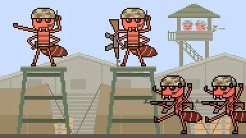 animation pixel art ant army | Stock Video | Pond5