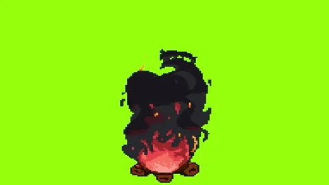 Animation of Pixel Art Bonfire | Stock Video | Pond5
