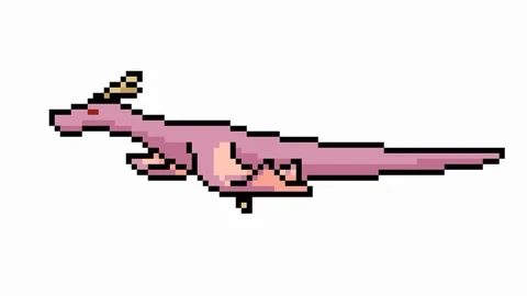 animation pixel art cartoon dragon fly l... | Stock Video | Pond5