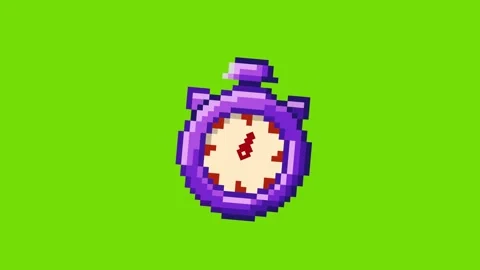 Animation of pixel art clock | Stock Video | Pond5