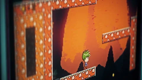 Animation of the pixel art design charac... | Stock Video | Pond5