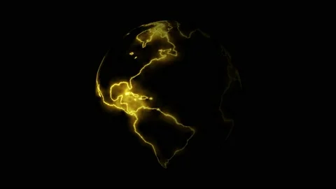 Animation of planet earth in orange gas ... | Stock Video | Pond5