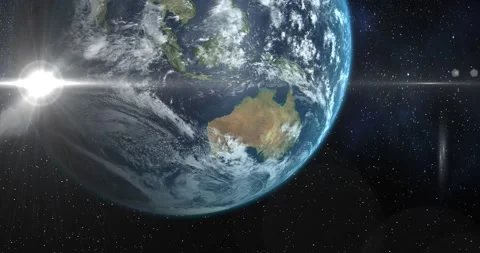 Animation of planet earth in universe an... | Stock Video | Pond5