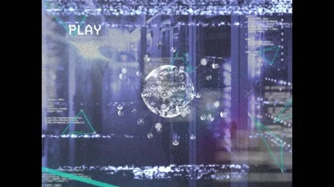 Animation of play interface, globe and n... | Stock Video | Pond5