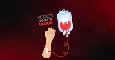 Animation of please donate blood text wi... | Stock Video | Pond5
