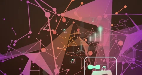 Animation of plexus networks and multipl... | Stock Video | Pond5