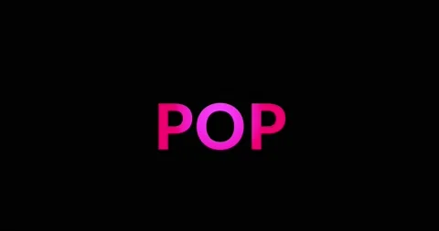 Animation of pop text on black backgroun... | Stock Video | Pond5