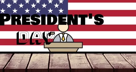 Animation of president's day text over a... | Stock Video | Pond5