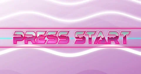 Animation of press start with waves on p... | Stock Video | Pond5