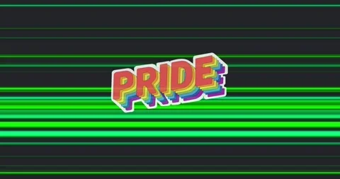 Animation of pride over black background... | Stock Video | Pond5