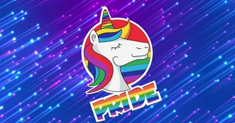 Animation of pride text and shapes over ... | Stock Video | Pond5