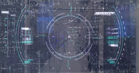 Animation of processing circle and math ... | Stock Video | Pond5