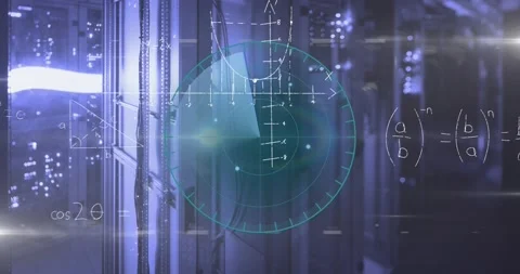 Animation of processing circle and math ... | Stock Video | Pond5