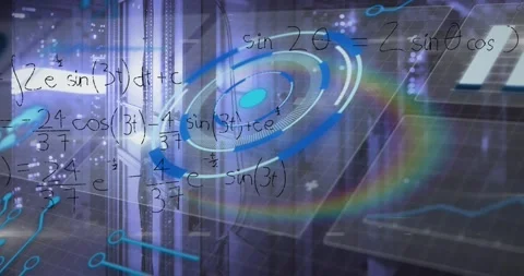 Animation of processing circle and math ... | Stock Video | Pond5