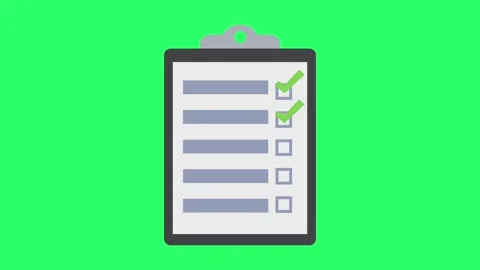 Animation product check board on green b... | Stock Video | Pond5