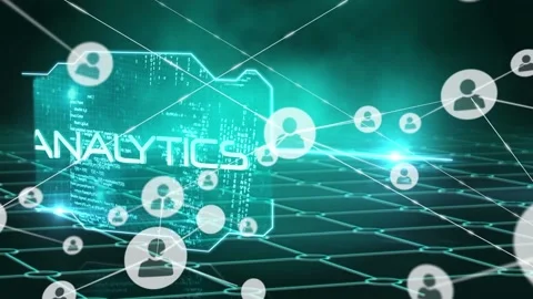 Animation of profile icons connecting do... | Stock Video | Pond5