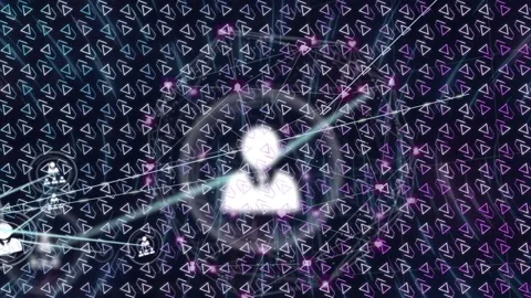 Animation of profile icons connecting do... | Stock Video | Pond5