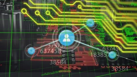 Animation of profile icons connecting do... | Stock Video | Pond5