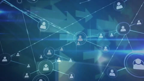 Animation of profile icons connecting wi... | Stock Video | Pond5