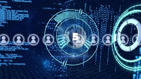 Animation of profile icons over changing... | Stock Video | Pond5