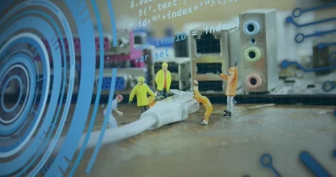 Animation of programming language and ci... | Stock Video | Pond5