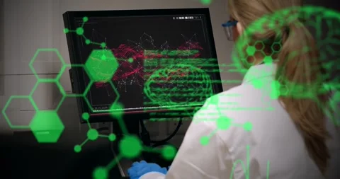 Animation of programming language, brain... | Stock Video | Pond5