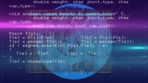 Animation of programming language, lens ... | Stock Video | Pond5
