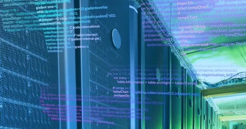 Animation of programming language over d... | Stock Video | Pond5