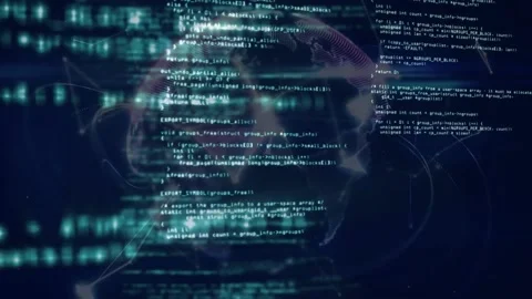 Animation of programming language over g... | Stock Video | Pond5