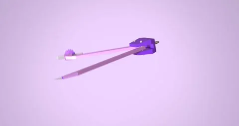 Animation of purple compass spinning ove... | Stock Video | Pond5