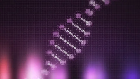 Animation of purple DNA strain spinning ... | Stock Video | Pond5
