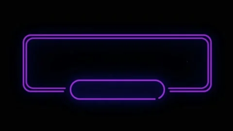 Animation purple neon light text box on ... | Stock Video | Pond5