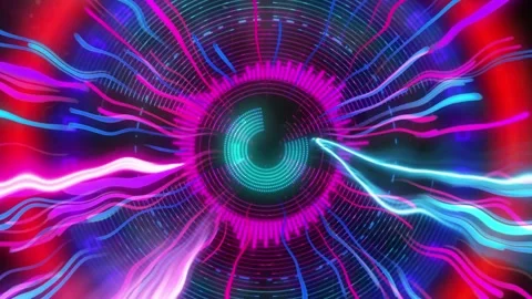 Animation of purple neon light trails an... | Stock Video | Pond5