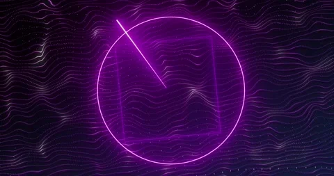 Animation of purple shapes and lines on ... | Stock Video | Pond5