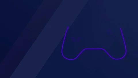 Animation of purple video game logo | Stock Video | Pond5