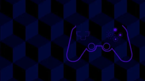 Animation of purple video game logo | Stock Video | Pond5