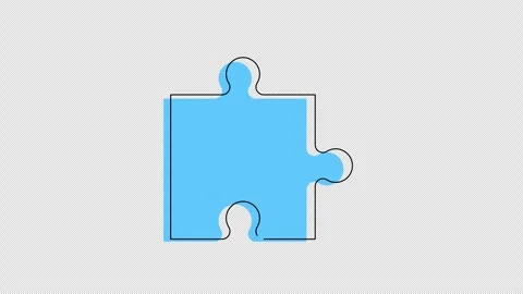 Animation of puzzle piece icon. Animated... | Stock Video | Pond5
