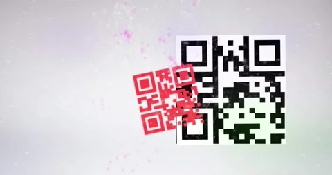 Animation of qr code and qr code scannin... | Stock Video | Pond5